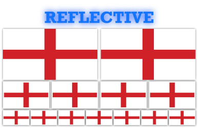 13 Pack England Flags | (x2) 4x2 inch, (x4) 2x1 inch, (x7) 1x.5 inch ...