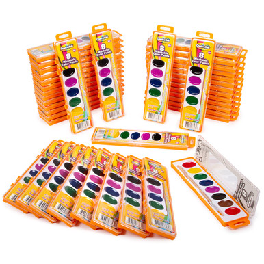 Creative Kids Bulk Washable Watercolor Paint Set - 40 Palettes w/ 8 ...