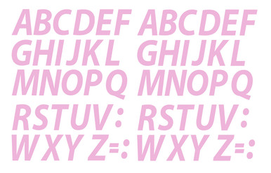 A - Z Pink Alphabet Letters Stickers Vinyl Decals (2 Sets) Choose Size ...