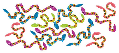 Curious Minds Busy Bags Bulk 24 Magic Jointed Moving Wiggle Snakes ...