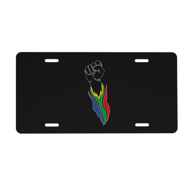 Black Power Fist License Plate 6 X 12 Inch Aluminum License Plate ...
