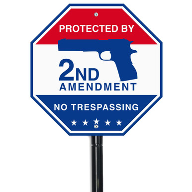 COZWEE Security Yard Sign,2ND Amendment yard sign, No Trespassing Sign ...