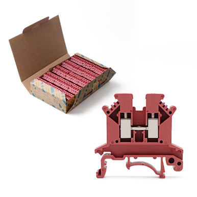 GUETNEU Red UK-2.5B Rail Type Terminal Block Voltage and Current Safety ...