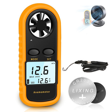 NICE-POWER Handheld Anemometer, Digital Wind Speed Meter Air Flow Meter ...