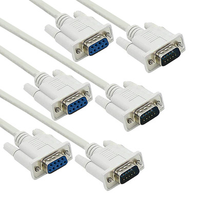 DaFuRui 5ft/1.5m RS232 Cable? 3Pack White DB9 RS232 Male to Female ...