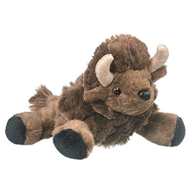 Wildlife Artists Bison Plush Finger Puppet Toy, 7" Bison Play Critters ...