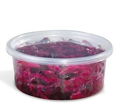 Placon 8RPL, 8 Oz Clear Plastic Round Deli Container with Regular Clear ...