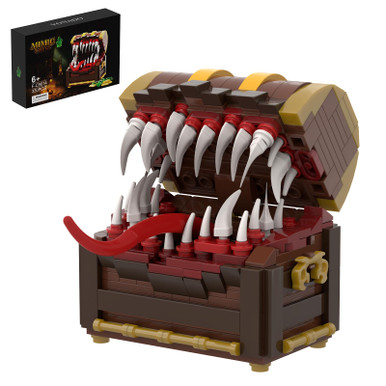 Mimic Treasure Chest Monster Building Block Kit, 330Pcs MOC Pirate ...