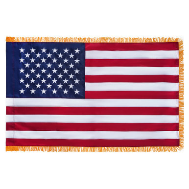 SYII American Flag with Gold Fringed 3x5 Feet Made in USA, Luxury ...