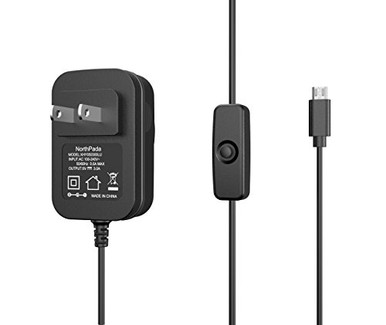 NorthPada Raspberry Pi 3 Model B B+ Plus Power Supply Charger AC ...