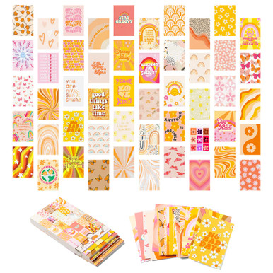 Kirako Groovy Retro Hippie Boho Wall Collage Kit Aesthetic Pictures ...