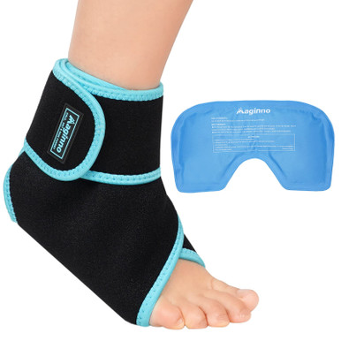 Maginno Ankle Ice Pack Wrap for Injuries Reusable, Ankle Brace Hot Cold ...
