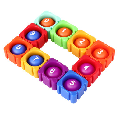 NowFuture Number Pop It Blocks, Rainbow Seven Color,Color Recogonition ...