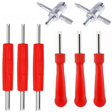 Aracey 8Pcs Valve Core Removal Tool Set, Single and Double Heads Valve ...