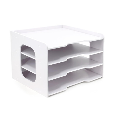 SONGWAY Scrapbook Paper Organizer 12x12-4 Tier File Organizer for Desk ...