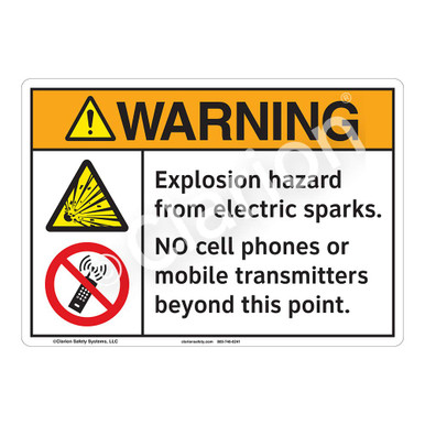 Warning Explosion Sign (F1160-)|Weather Tuff Plastic 14" X 10" with ...