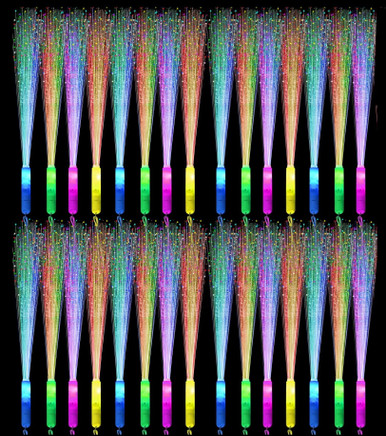 30 Pack LED Wands Fiber Optic Wands Light Up Wand Glow Sticks Bulk with ...