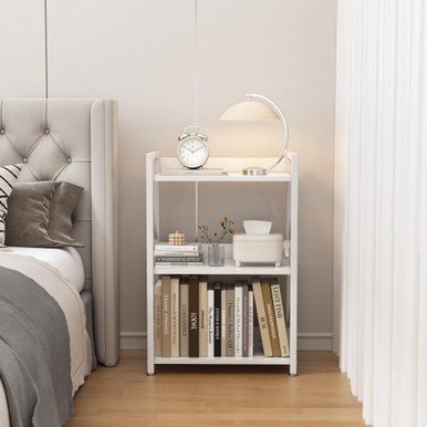 FUTRWORE Small Bookshelf for Small Spaces,Modern 3 Tier Bookcase Night ...