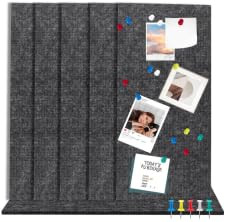 6 Pieces 17x8 Inches Wall Felt Bulletin Boards with 20 Push Pins e Self ...