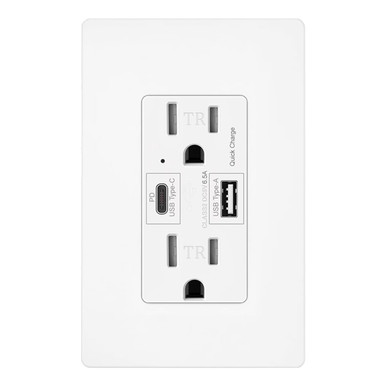 USB C Outlet PD 65W GaN+ Power Delivery Receptacle 6.5A, Receptacle in ...