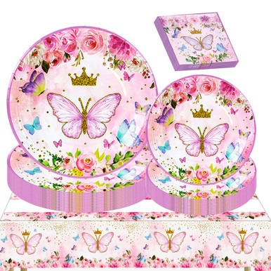 Butterfly Birthday Party Decorations Girls, 49PCS Butterfly Party ...