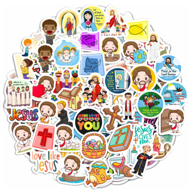 100Pcs Christian Stickers for Kids, Christian Gifts for Kids, Jesus ...