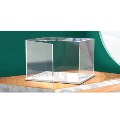 Openable Clear Acrylic Display Case-Assemble Countertop Box with White ...