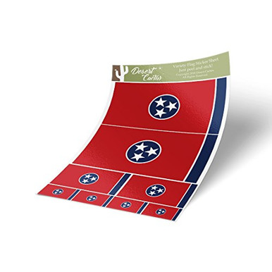 Tennessee TN State Flag Sticker Decal Variety Size Pack 8 Total Pieces ...