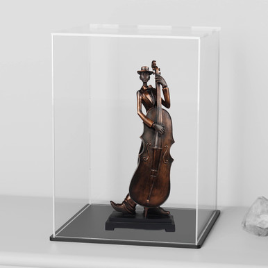 QIMOND Display Case with Acrylic Black Base Display Stand for ...