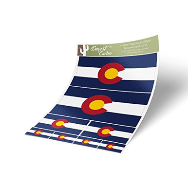 Colorado CO State Flag Sticker Decal Variety Size Pack 8 Total Pieces ...