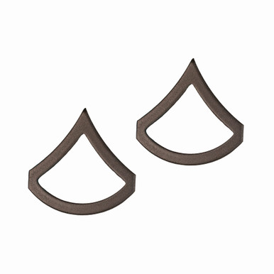 US Army Black Metal Pin-On Rank Private First Class (Pair ...