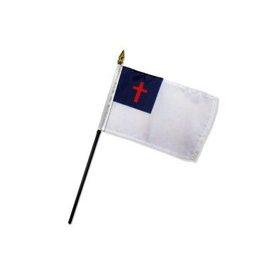 AES Small 4" x 6" 4x6 inch Christian Hand DESK Flag Polyester Material ...