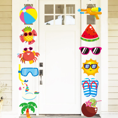 Summer Pool Hanging Banner Party Decorations Supplies Beach Luau Hawaii ...