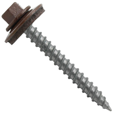 Metal Roofing Screws: (250)12 x 2" Brown Hex ReGrip Sheet Metal Roof ...