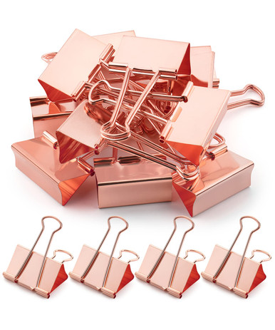 Mr. Pen- Large Binder Clips, 2 Inch, 12 Pack, Rose Gold, 2 inch Binder ...
