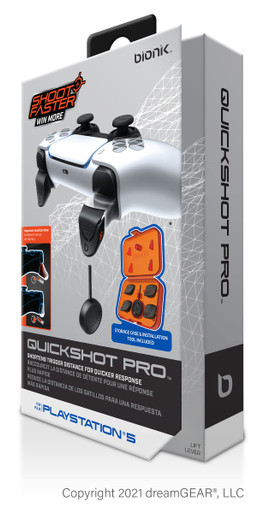 Bionik Quickshot Pro For PlayStation 5 Controllers: Trigger Lock System ...