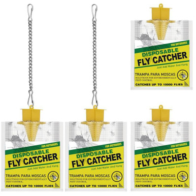Outdoor Fly Traps with Adjustable Hanging Chain, Disposable Hanging Fly ...