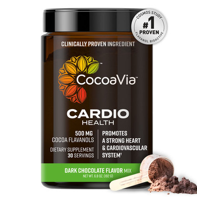 CocoaVia Cardio Health Cocoa Powder, 30 Servings, 500mg Cocoa Flavanols ...