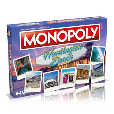 Huntington Beach Monopoly Family Board Game, for 2 to 6 Players, Adults ...