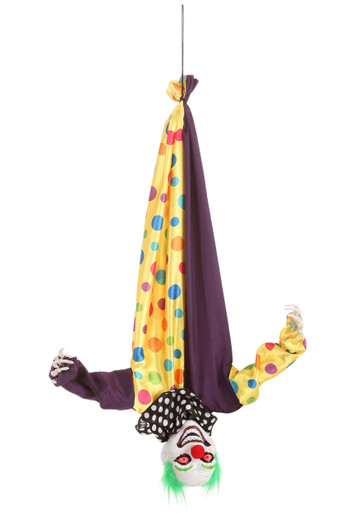 2.8FT Animated Hanging Evil Clown Prop Outdoor & Indoor Decoration ...