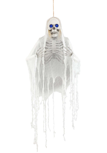 Hanging Skeleton with Blue Lights Outdoor & Indoor Decoration, Light-Up ...