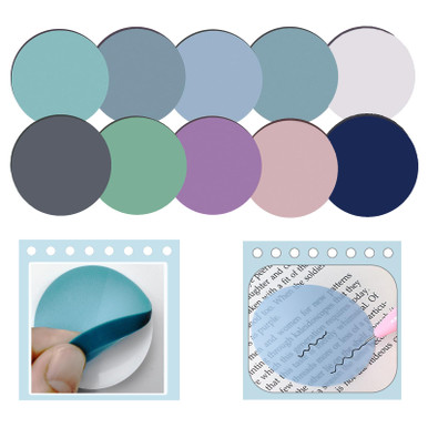 Transparent Sticky Notes, 500 Pcs Morandi Cute Round Clear Sticky Notes ...