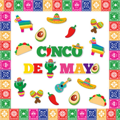 BXawi 82Pcs Cinco De Mayo Bulletin Board Decoration Set Mexican Fiesta ...