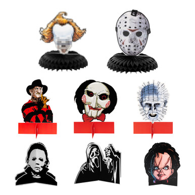 8 Pcs Halloween Horror Classic Movie Character Honeycomb Centerpieces ...