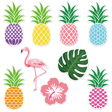 G1ngtar 50Pcs Summer Tropical Hawaiian Bulletin Board Decoration Set ...