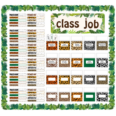 WATINC 97pcs Class Jobs Bulletin Board Set, Classroom Jobs Chart with ...