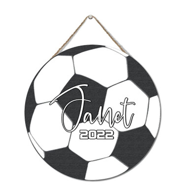 Wooden Signs Soccer Ball Wood Door Sign Home Wall Art Decor Wood Plaque ...