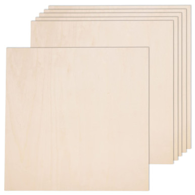6 Pack Basswood Sheets for Crafts-12 x 12 x 1/8 Inch- 3mm Thick Plywood ...