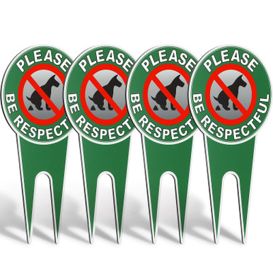 4 Pieces No Poop Dog Signs Please Be Respectful No Pooping Dog Lawn ...