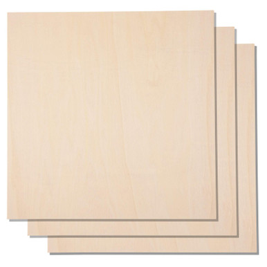 3 Pack 12 x 12 x 1/4 Inch-6mm Thick Basswood Sheets for Crafts ...